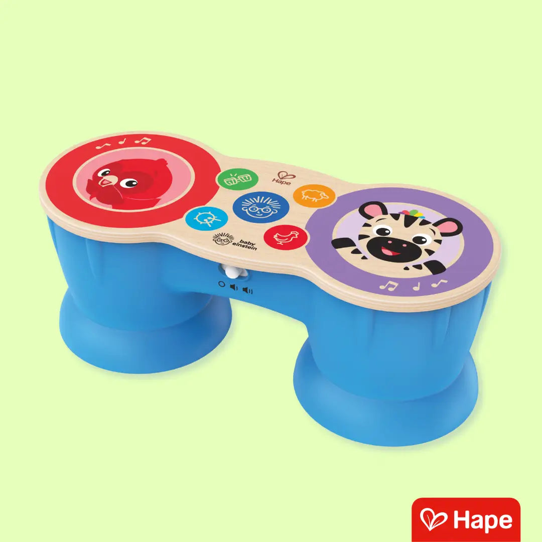 Bongo Musical Infantil de Madeira Premium com Tecnologia Magic Touch L