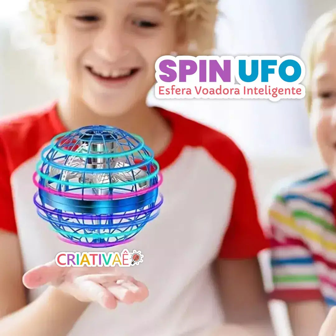 Spin UFO - Esfera Voadora com LEDs para Uma Diversão Cheia de Luz e ...